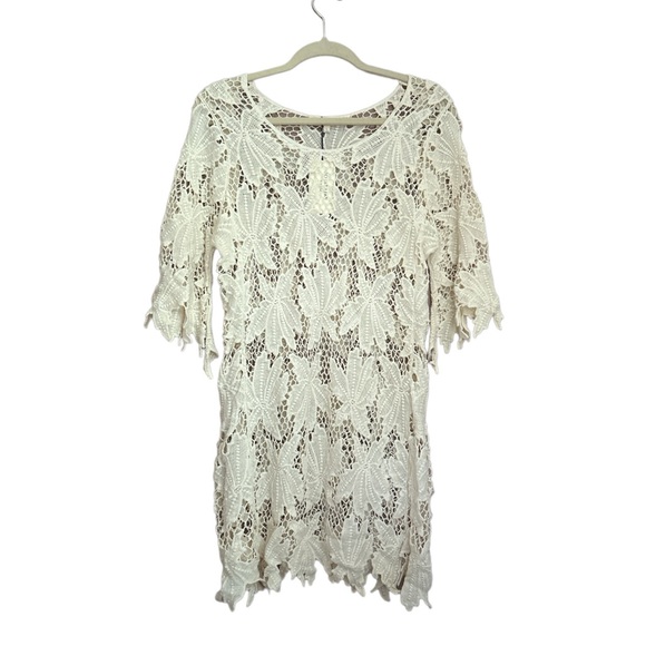 Solitaire | Swim | Nwt Solitaire Lace Overlay Palm Tree Tropical Beach ...